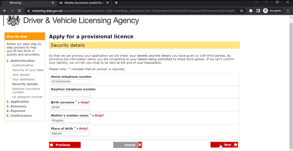 Apply for UK Provisional Driving Licence - Living in the UK